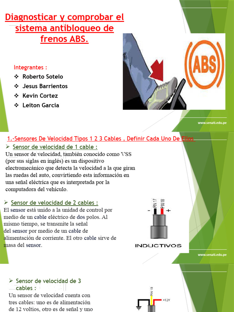 Sensores Abs | PDF | Sistema de freno antibloqueo | Sensor