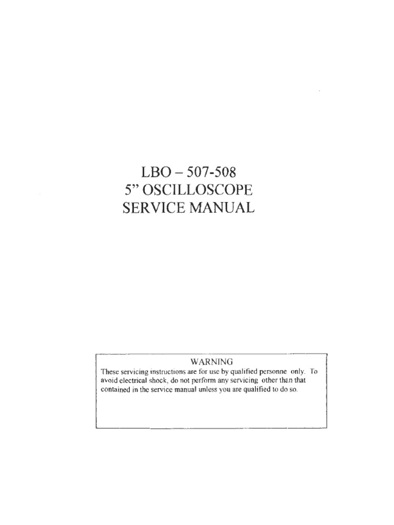 Leader LBO 507 | PDF