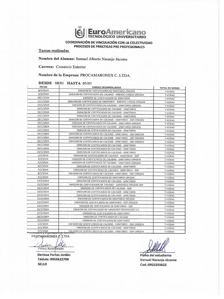 horas de practica | PDF