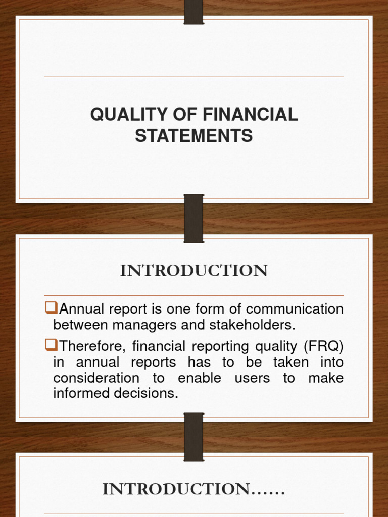 Quality of Financial Statements 2024 | PDF | Financial Statement ...