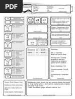 NPC Character Sheet Template 5E | PDF