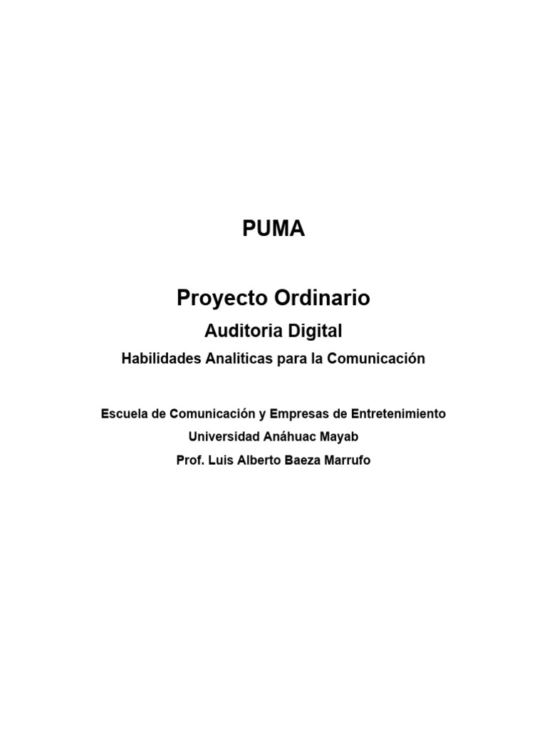 PUMA Proyecto | PDF | Marca | Cliente