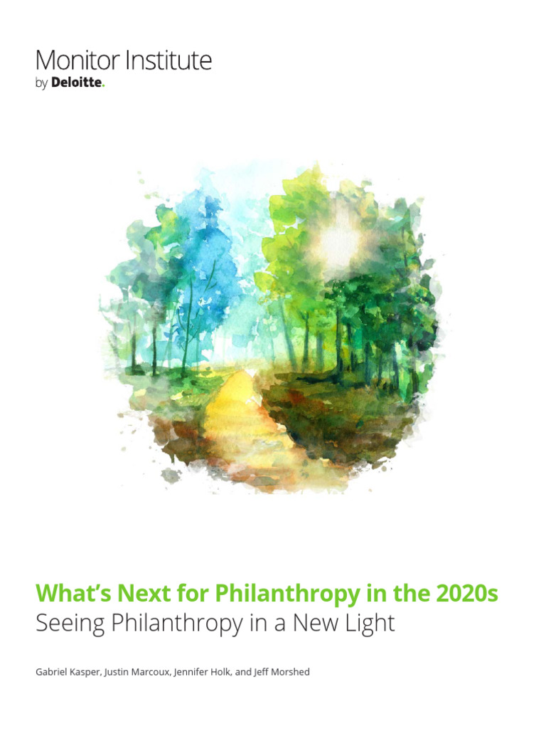 What's Next For Philanthropy in The 2020s - Deloitte | PDF ...