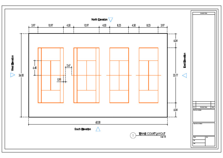 Tennis Court Layout - 1 | PDF