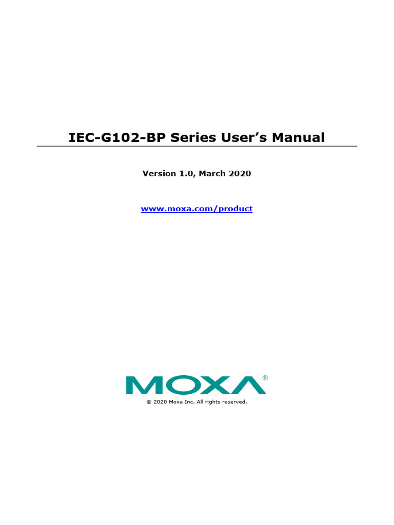 Moxa Iec g102 BP Manual | PDF | Internet Protocols | Security