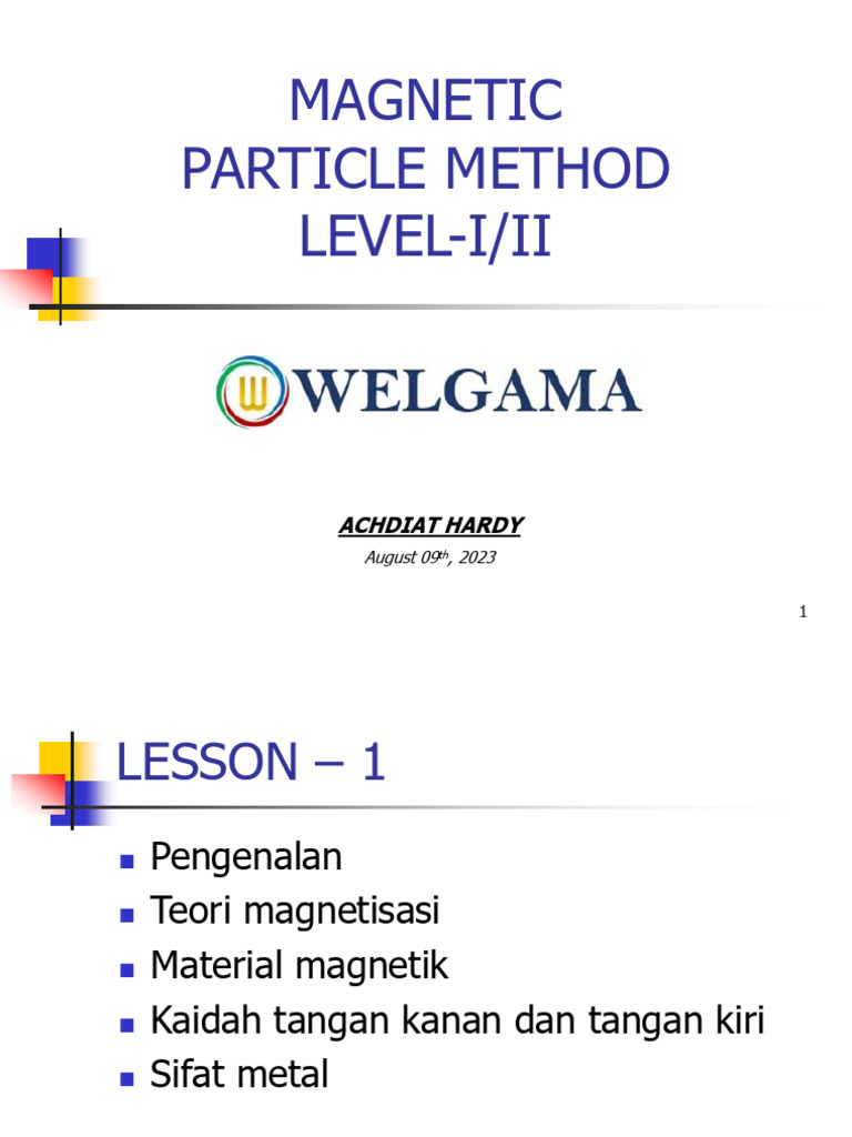 Magnetic Particle Method | PDF