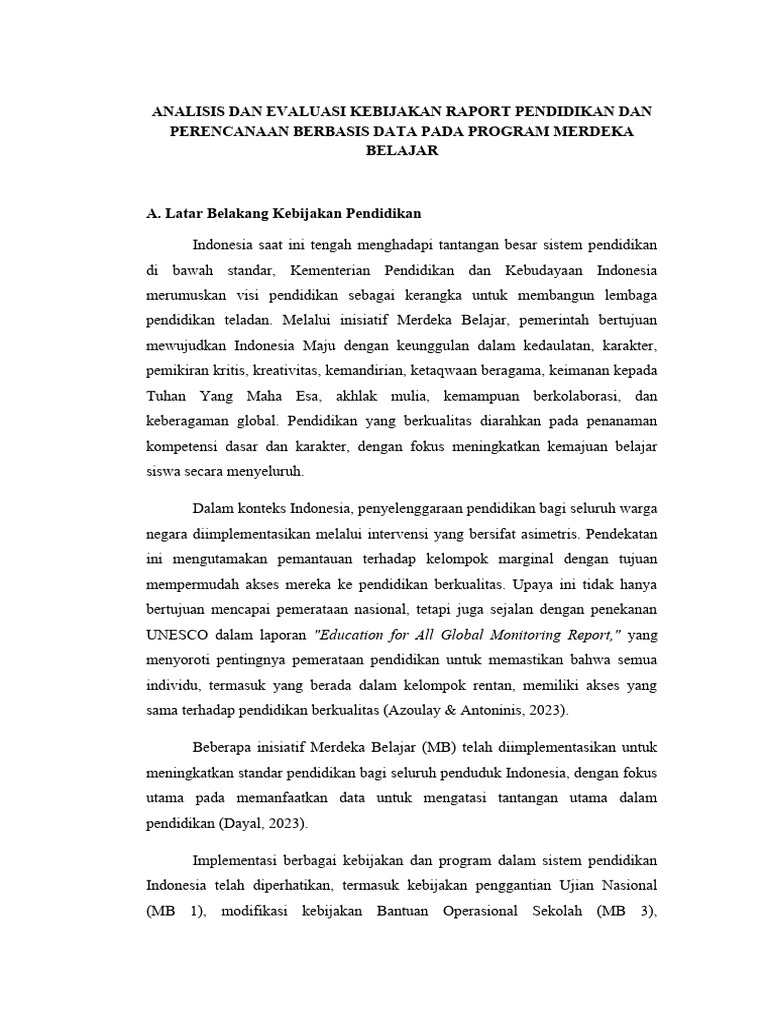 Analisis Kebijakan Pendidikan | PDF | Bisnis | Sains & Matematika