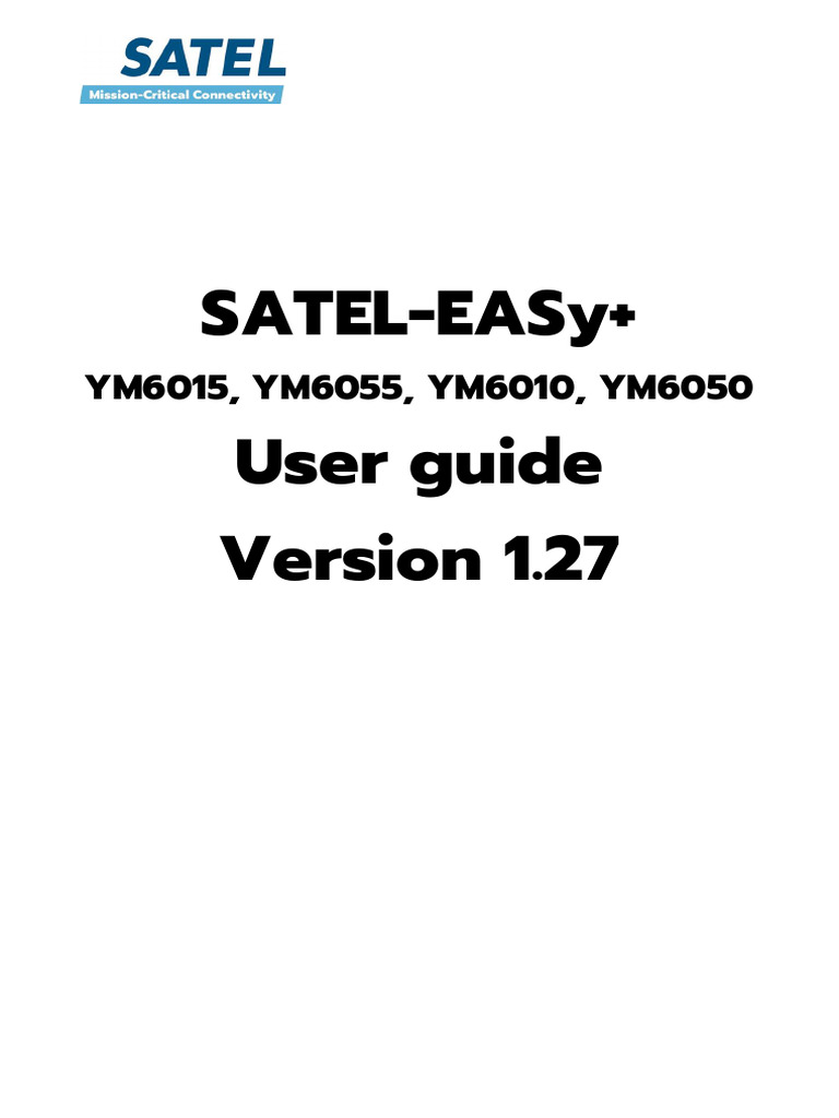 SATEL - EASy User Guide v1 - 27 | PDF | Telecommunications Engineering ...