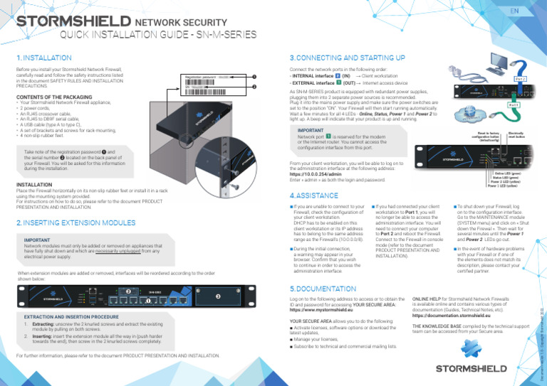 Sns en - SN M SERIES Quickstart - v1.0 | PDF | Firewall (Computing) | Computer Network