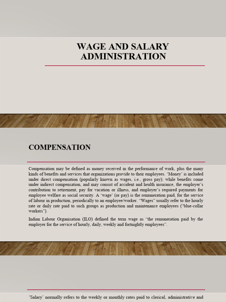 Wage and Salary Administration | PDF | Salary | Employment