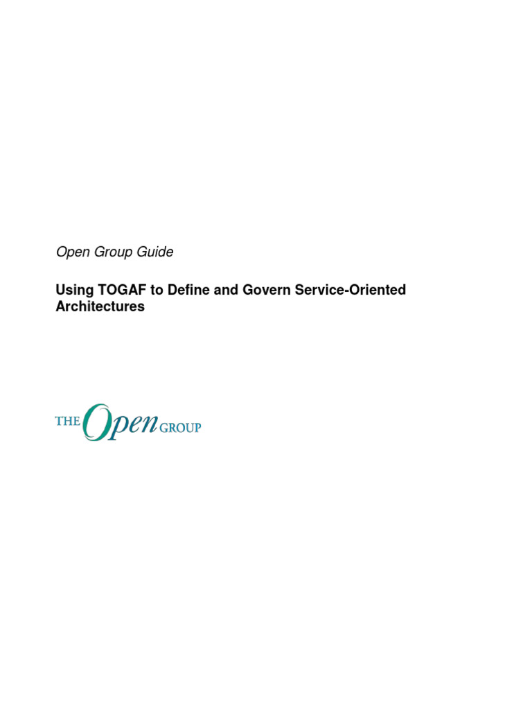 TOGAF SOA Practical Guide | PDF | Service Oriented Architecture | Enterprise Architecture