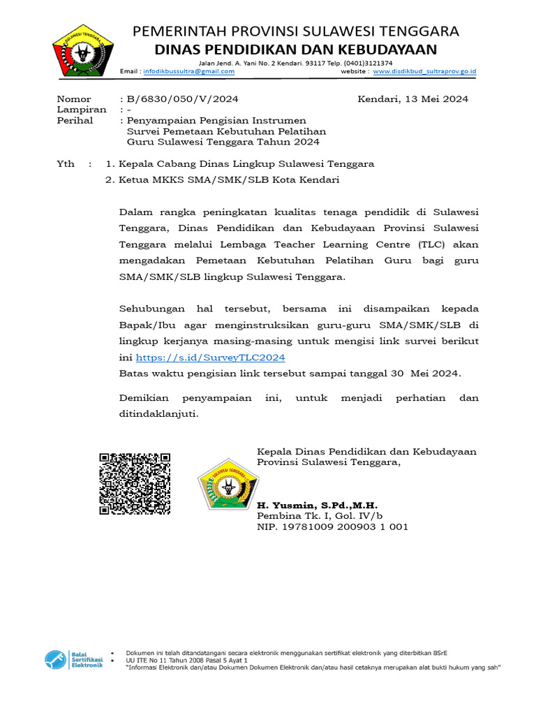 Surat TNA 2024 | PDF