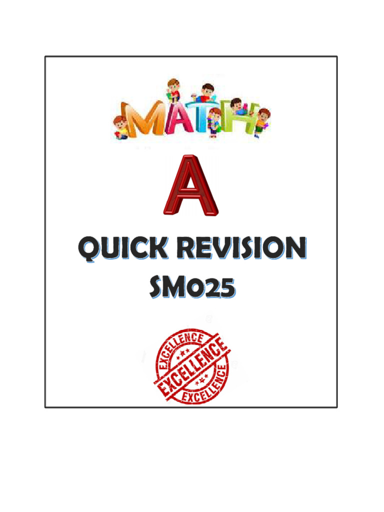 Quick Revision Sm025 3.0 | PDF | Significant Figures | Numerical Analysis
