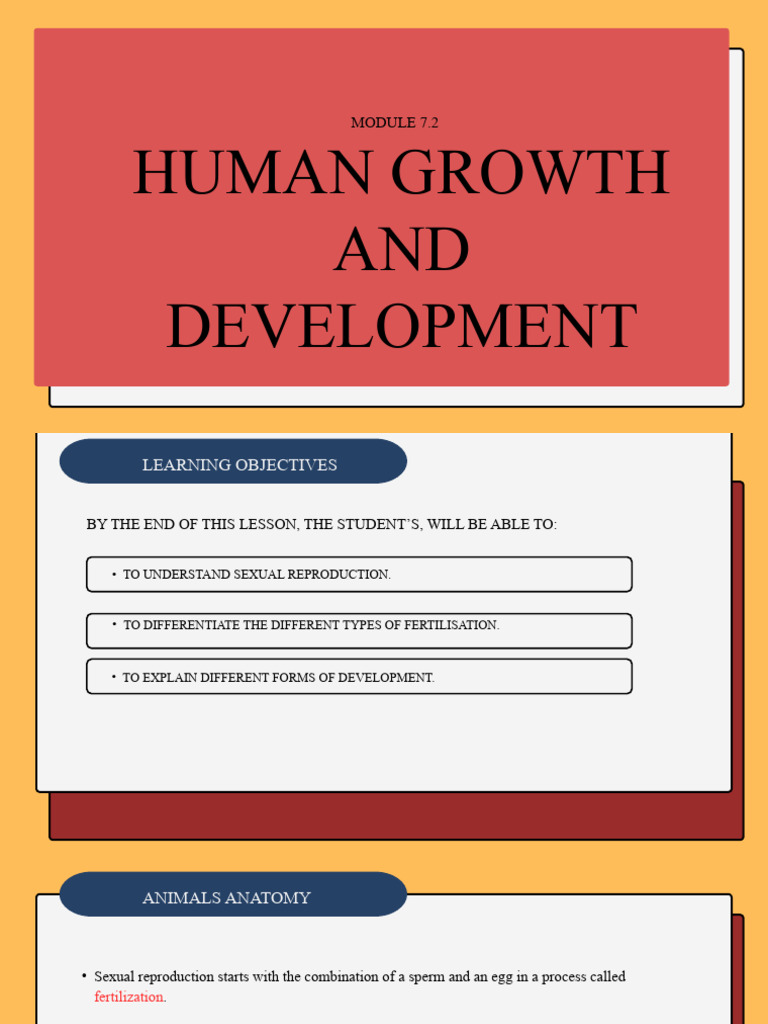 Human Growth & Development Module | PDF | Embryo | Fertilisation