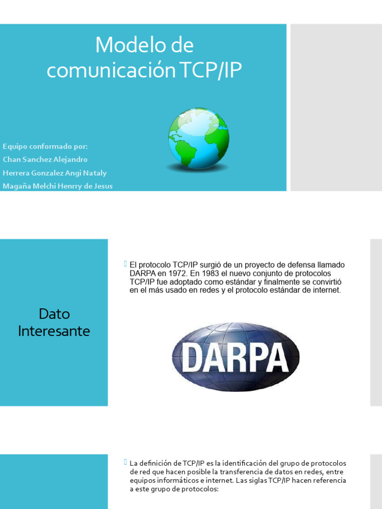 Modelo de Comunicación TCP | PDF | Protocolos de internet | Red de computadoras