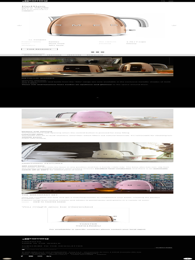 Kettles Rose Gold KLF03RGEU | PDF