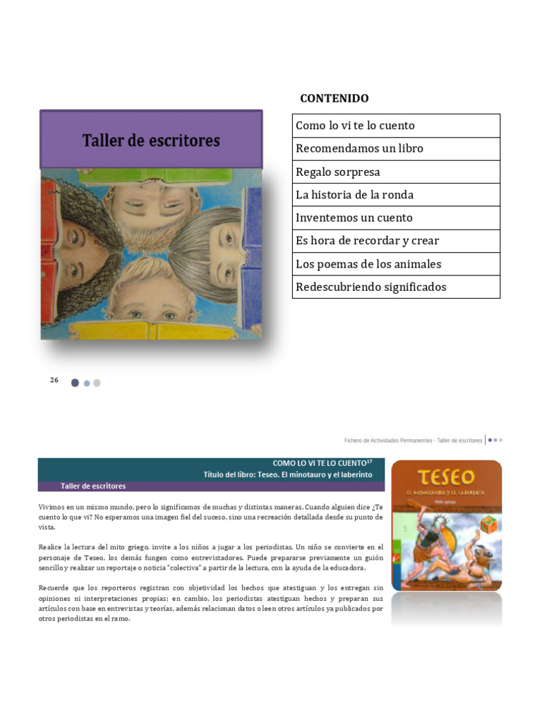 Taller de Escritores | PDF | Libros | Cuentos