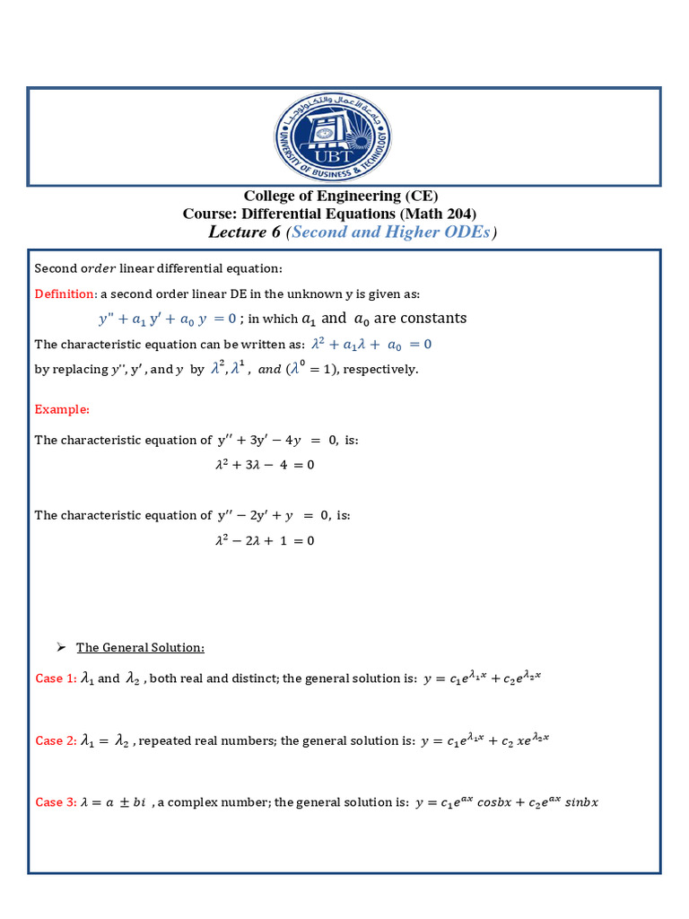 Lecture 6 - Solution | PDF