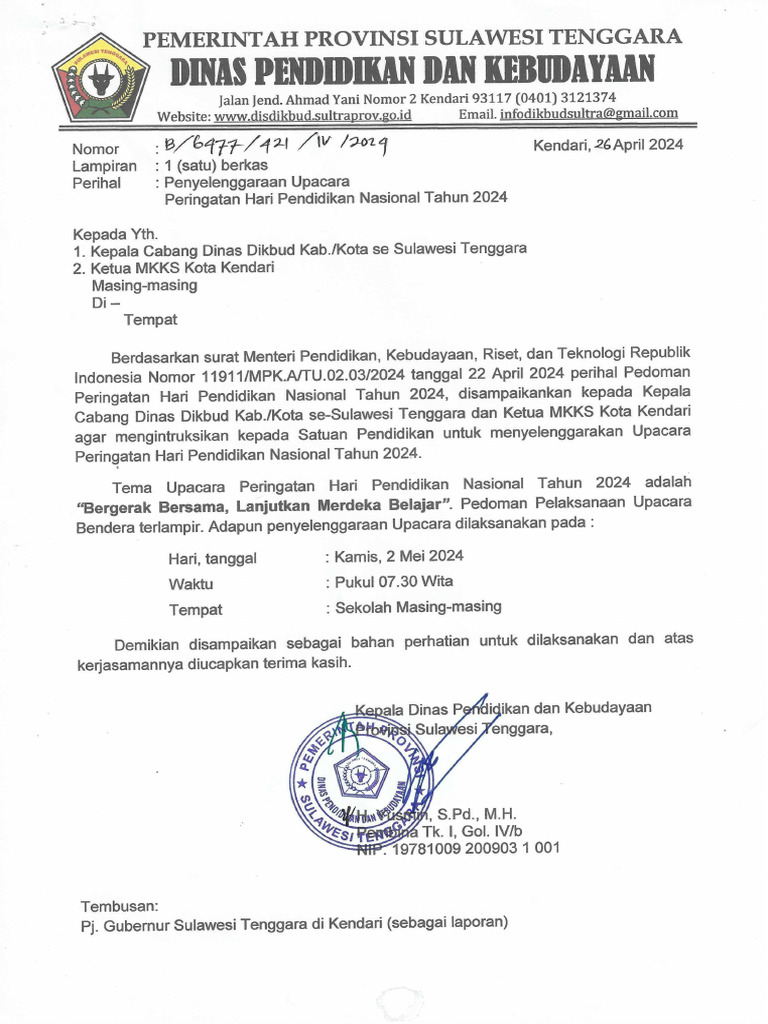 Penyelenggaraan Di Sekolah Upacara Hardiknas 2024 | PDF Penyelenggaraan Di Sekolah Upacara Hardiknas 2024 | PDF