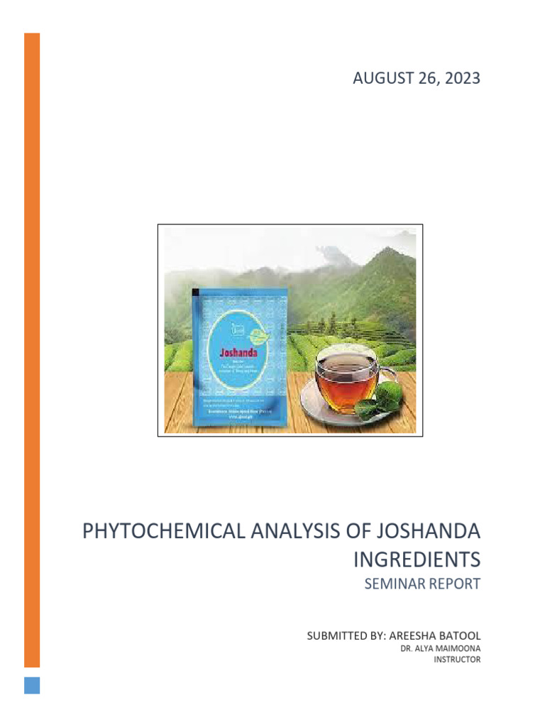 Phytochemical Analysis of Joshanda Ingredients | PDF | Biology