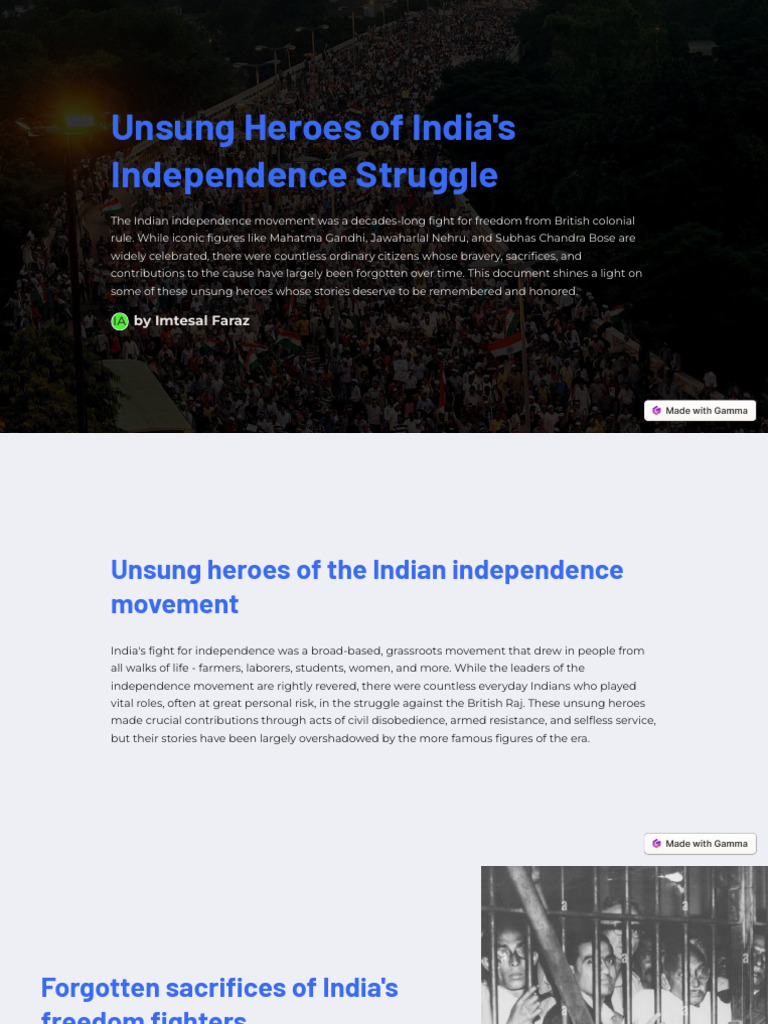 1 .Unsung-Heroes-of-Indias-Independence-Struggle | PDF | Indian Independence Movement | British Raj
