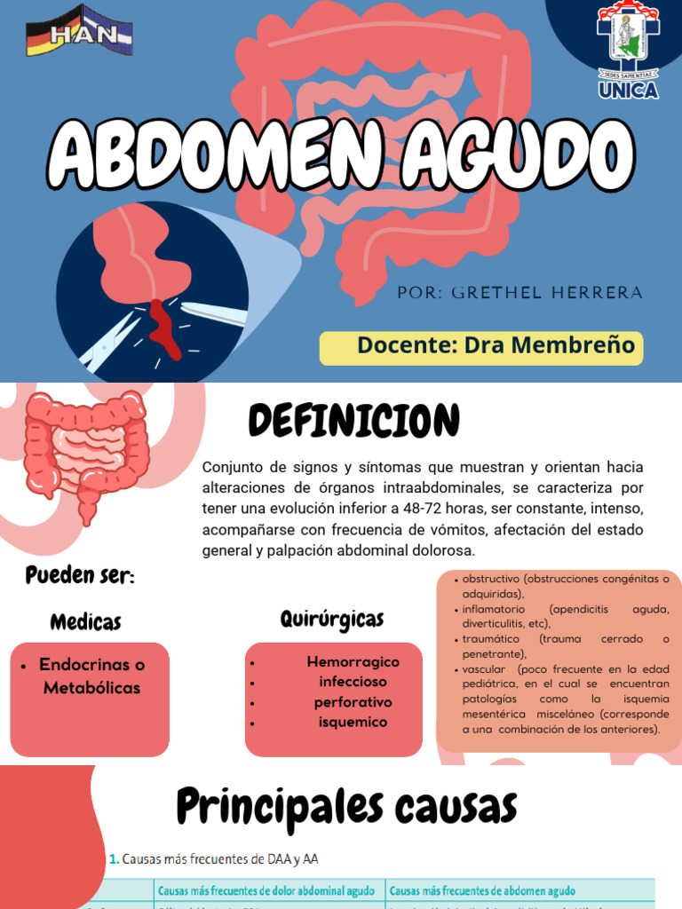 Guía de Manejo del Abdomen Agudo | PDF | Examen físico | Gastroenterología