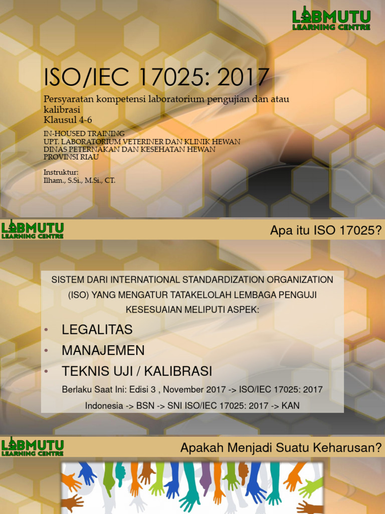 Pengantar Iso 17025 2017 Hingga Klausul 4-6 Rev 02 | PDF