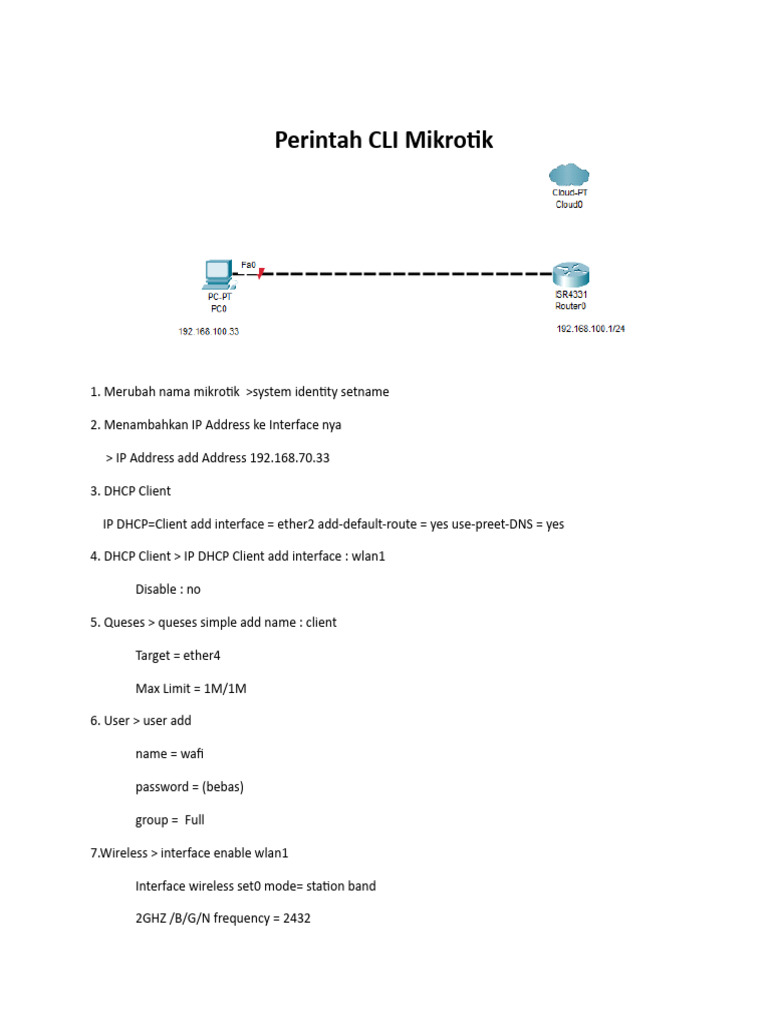 CLI Mikrotik | PDF