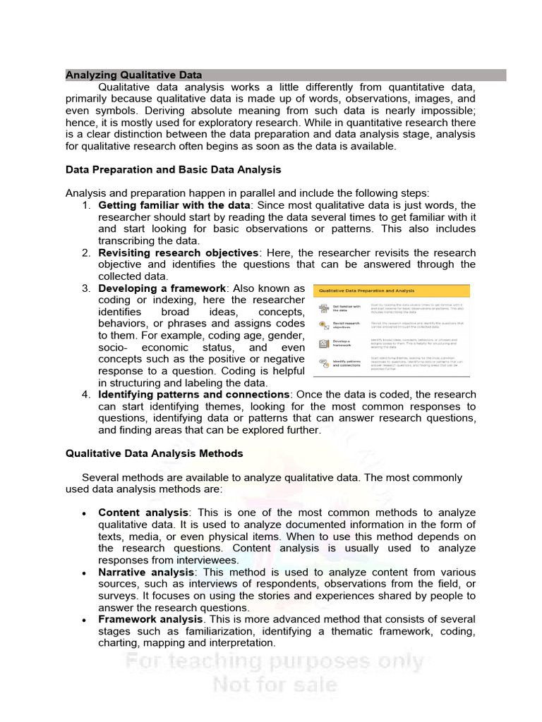 Analyzing Qualitative and Quantitative Data | PDF | Qualitative Research | Data