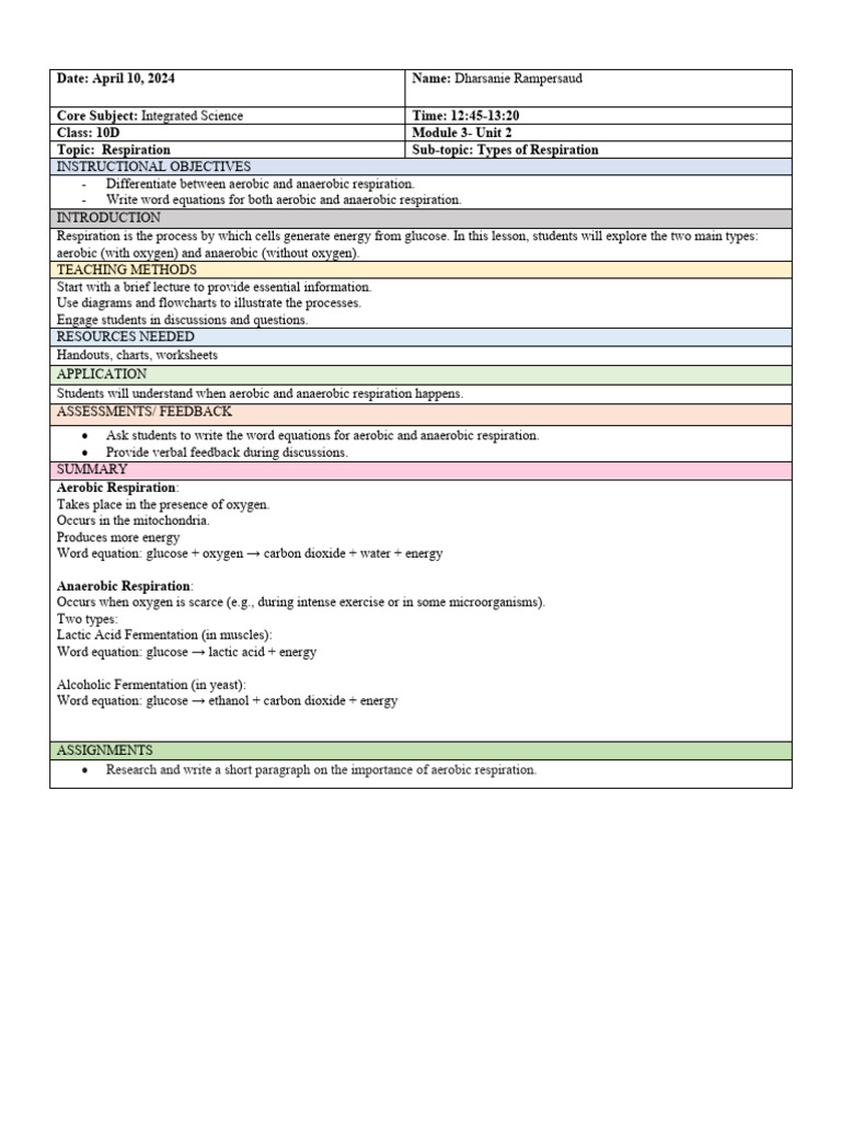 6 - April 10, 2024 - Respiration-10 D - D. Rampersaud | PDF