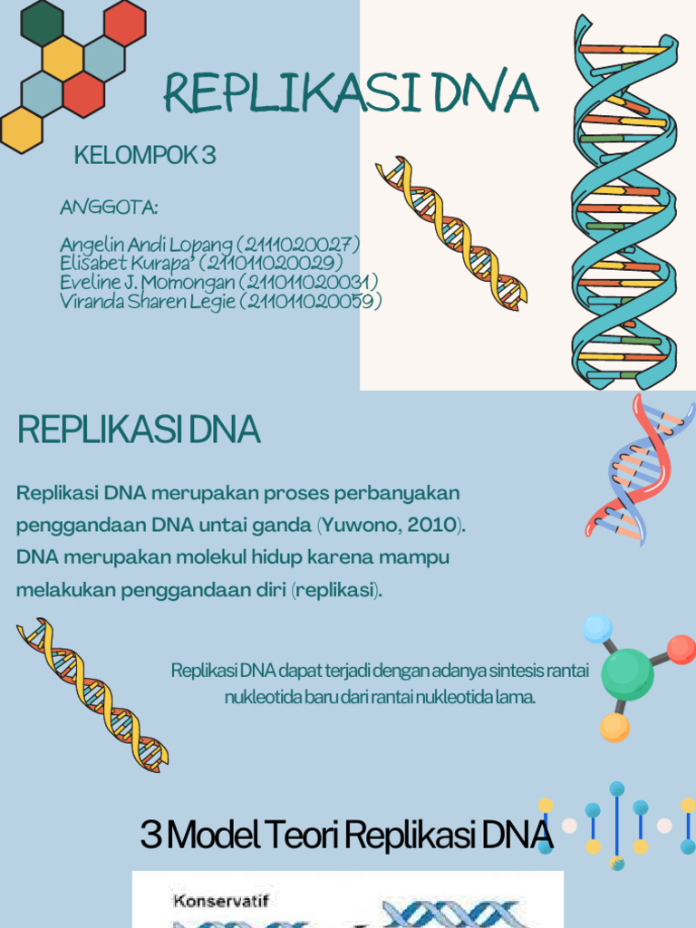 Replikasi Dna - Kelompok 3 | PDF | Sains & Matematika