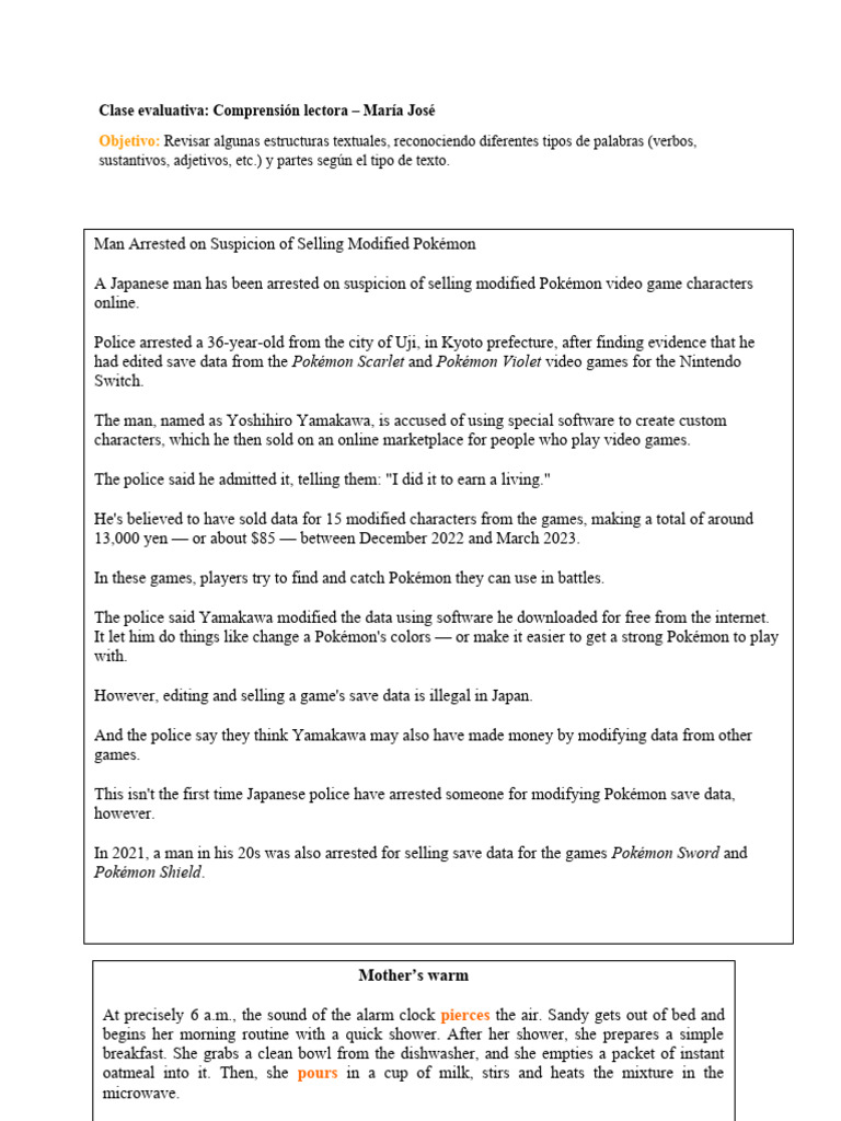 Textos para Lectura | PDF | Anne Frank | Pokémon