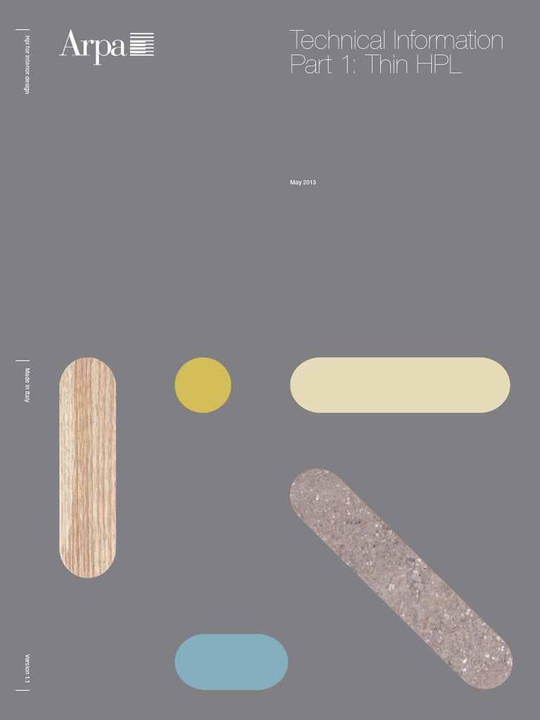 Technical Information Part 1 Thin HPL 2013 | PDF | Adhesive | Lamination