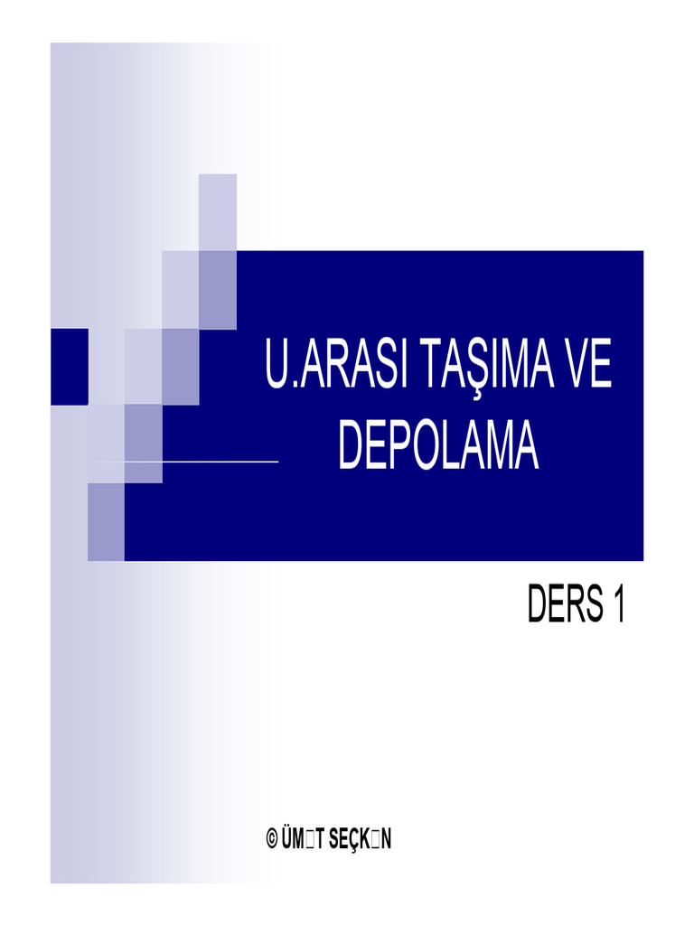 Uluslararasi Tasima Ve Depolama Hafta 2 | PDF