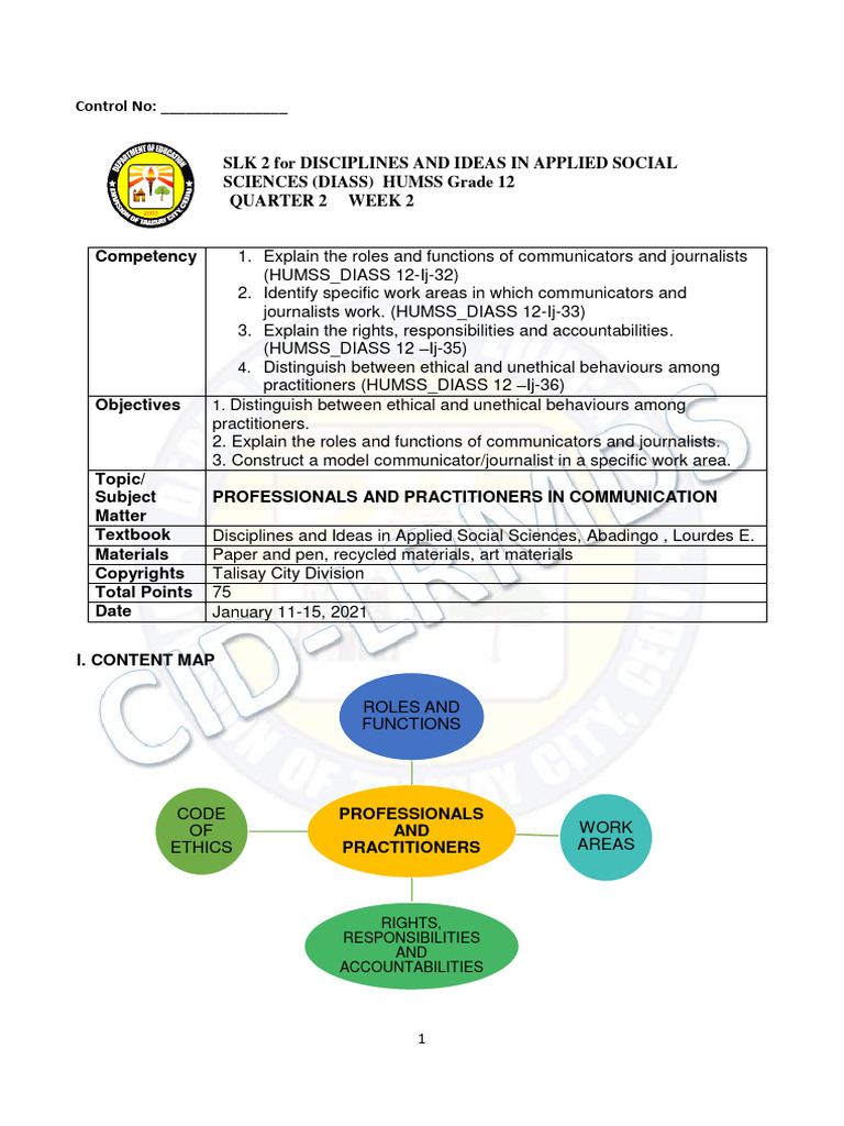 DIASS12 Q2 Week-2 | PDF | Defamation | Communication