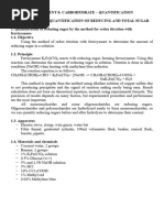 Lane and Eynon Method On Sugars | PDF