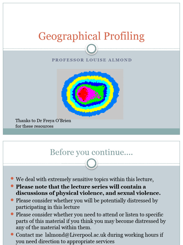Geographical Profiling in Crime Analysis | PDF | Crimes | Crime & Violence