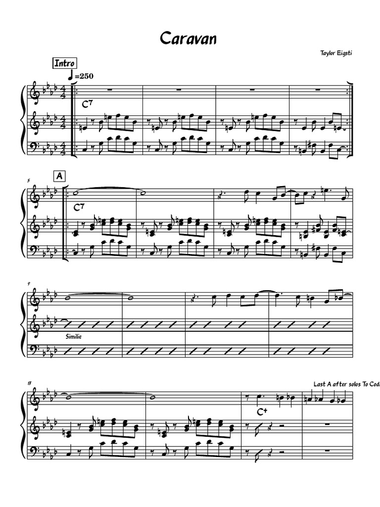 Caravan Lead Sheet Done | PDF