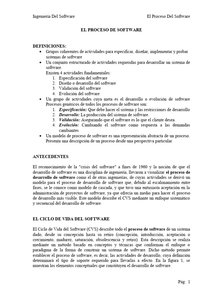 Proceso Y Modelos De Desarrollo De Software Pdf Software 0653