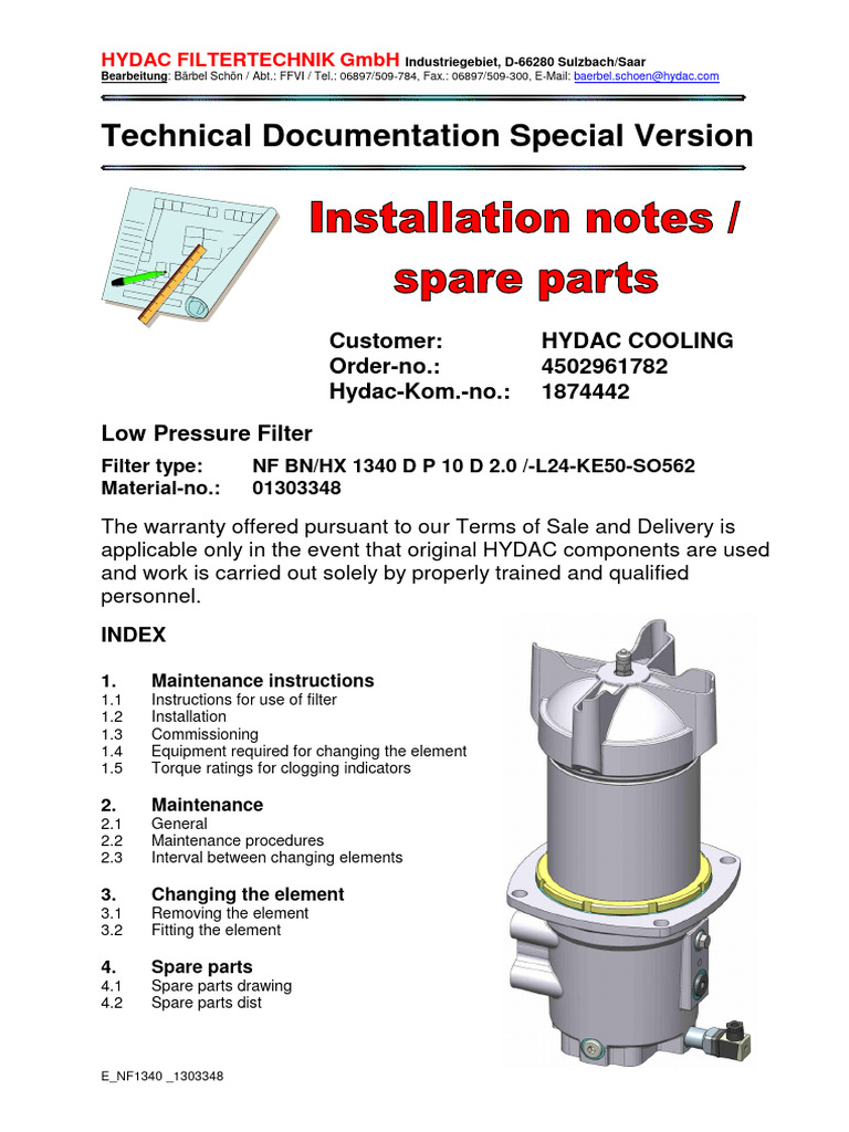 Technical Documentation Special Version | PDF | Filtration | Waste