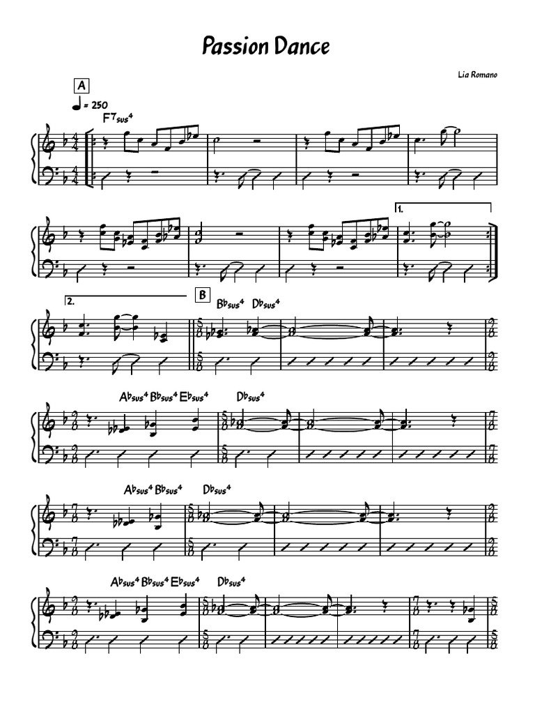 Passion Dance Lead Sheet in C | PDF