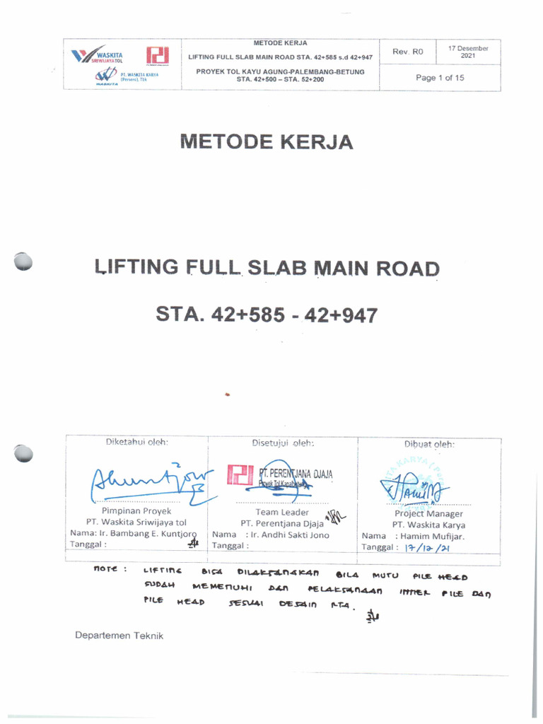 Work Metode Statment | PDF