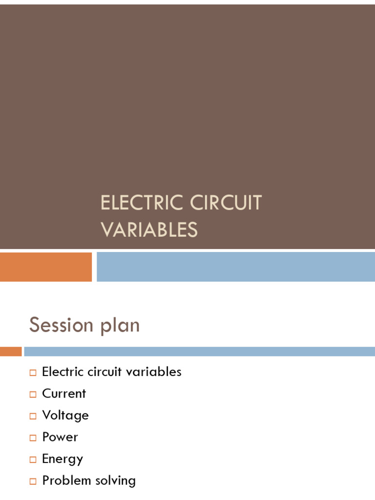 02-Circuit variables | PDF | Electrical Network | Direct Current