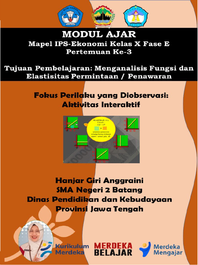 Modul Ajar Ekonomi Fase E TP Menganalisis Fungsi dan Elastisitas Permintaan-Penawaran serta ...