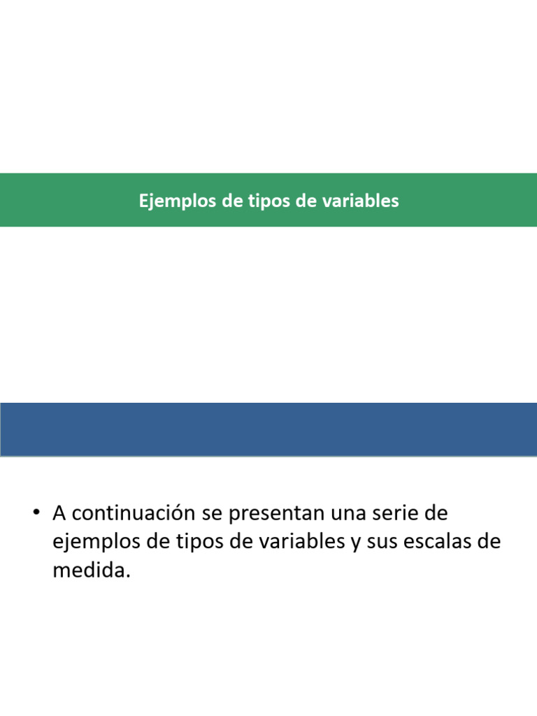 Ejemplos de Tipos de Variables y Escalas de Medida | PDF | Métodos y ...
