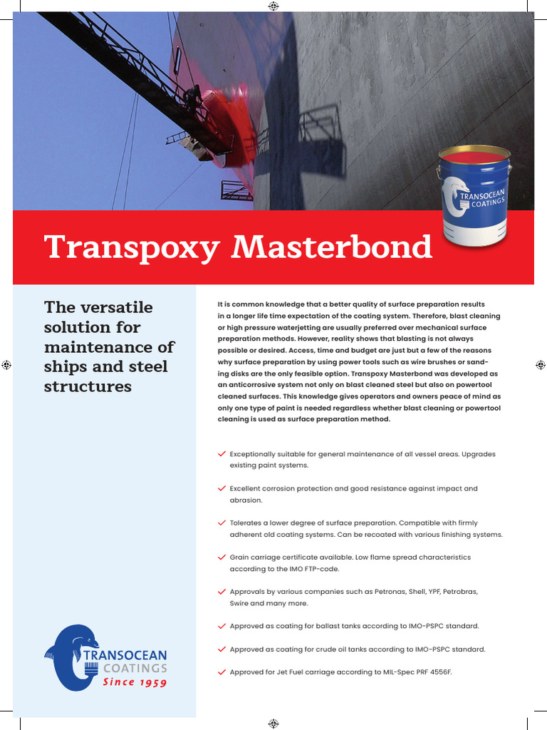 Transocean Flyer Transpoxy Masterbond | PDF | Corrosion | Paint