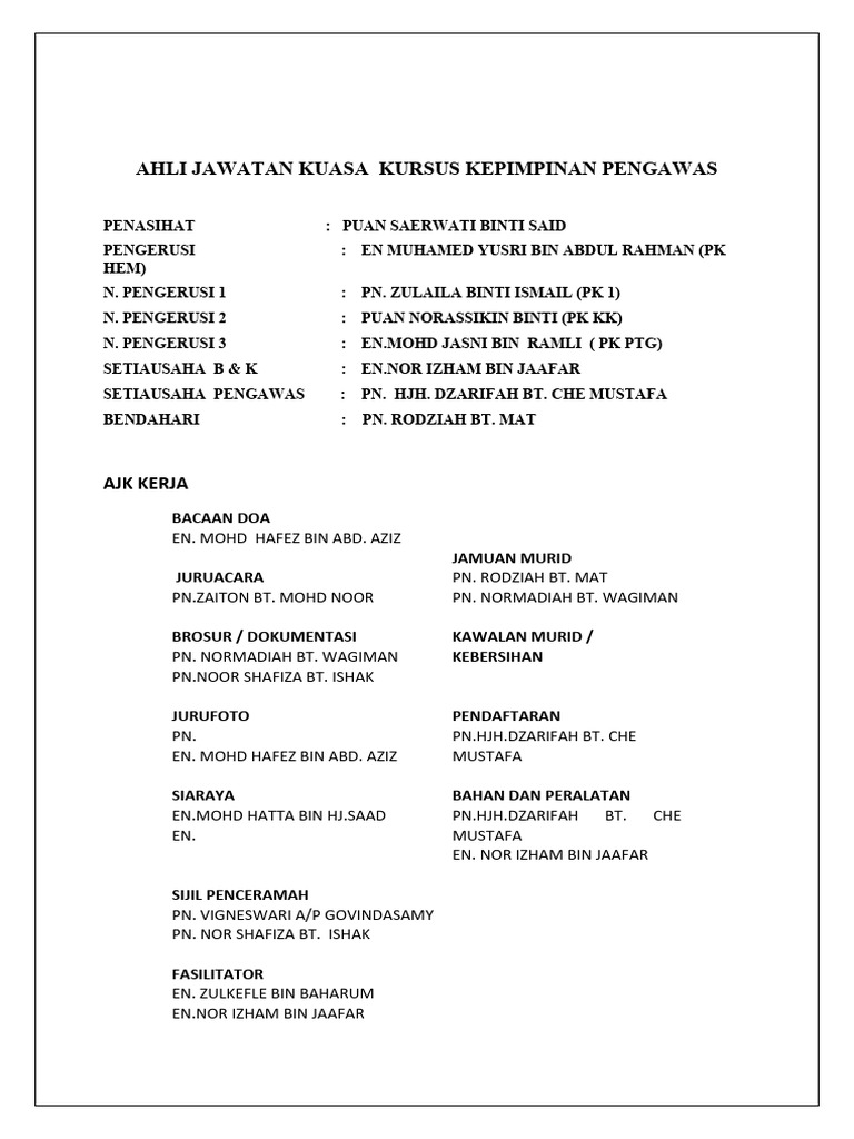 Brosur-Kursus-Kepimpinan-Pengawas SKKJ | PDF