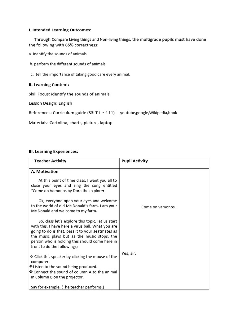 I. Intended Learning Outcomes | PDF | Pet | Behavior Modification