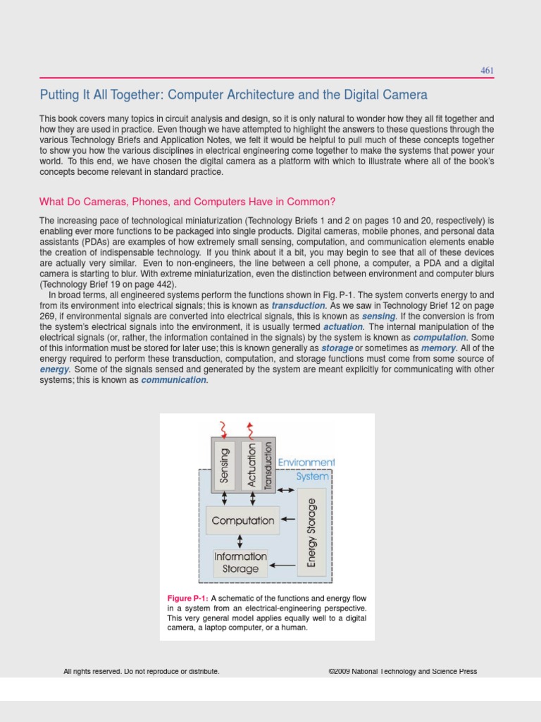Computer Architecture and The Digital Camera | PDF