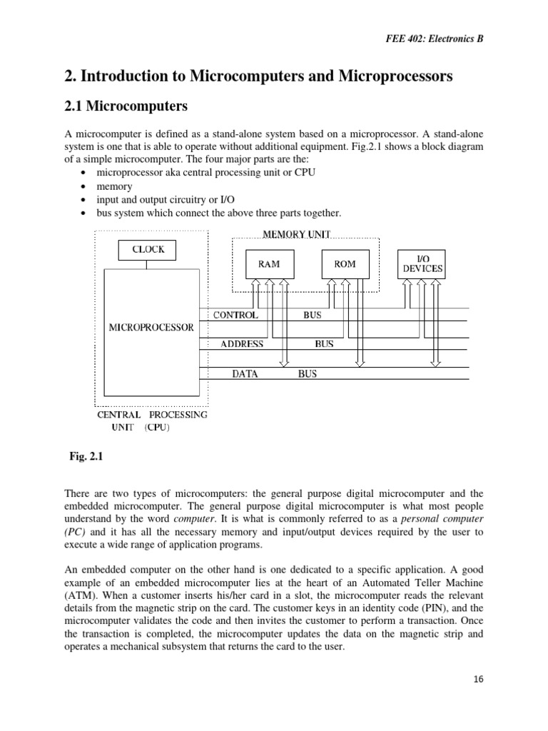 FEE 402 Section2 | PDF | Central Processing Unit | Microprocessor